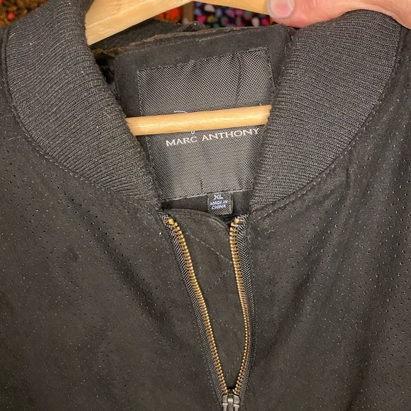 Marc Anthony | Jackets & Coats | Marc Anthony Black Suede Bomber | Poshmark